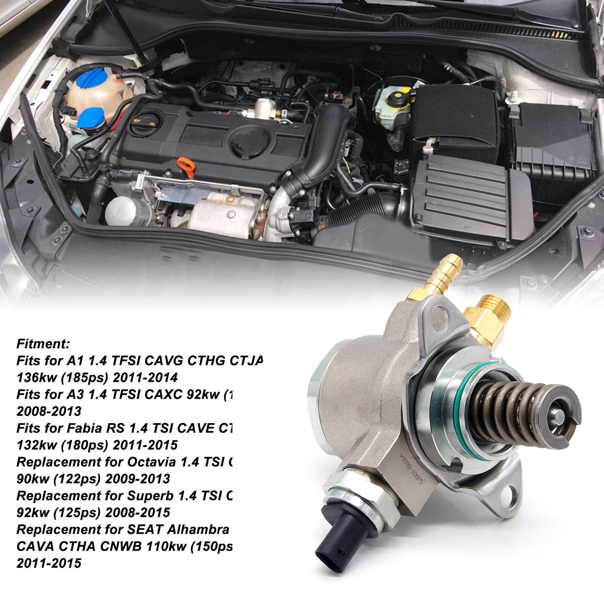 Audi/Skoda/Seat/Volkswagen Injection High-Pressure Fuel Pump 03C127026 ...